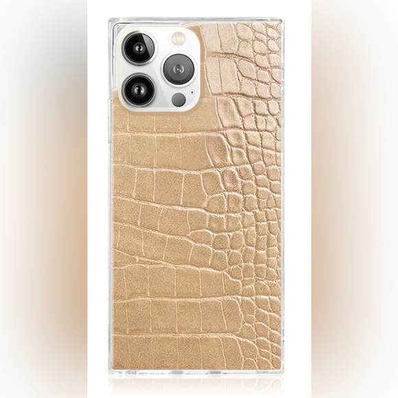 Flaunt | Cell Phones & Accessories | Flaunt Square Tan Crocodile Faux ...